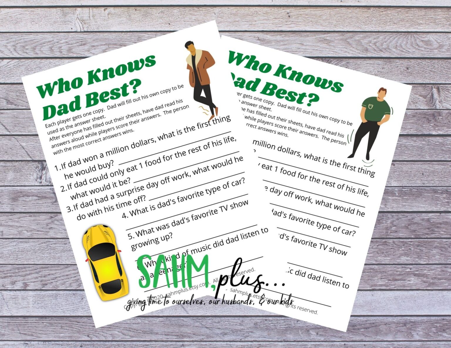 Father's Day Questionnaire Printable: Who Knows Dad Best? | SAHM, plus...