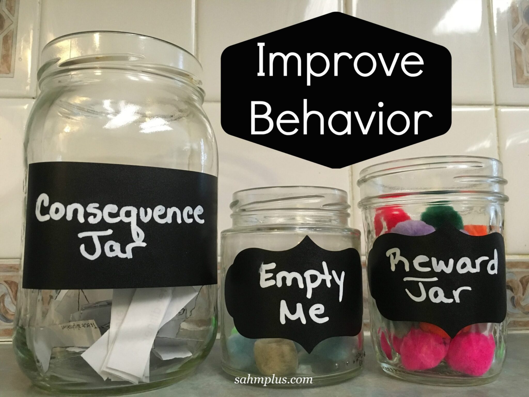 Improve behavior with a consequence and reward jar system for kids