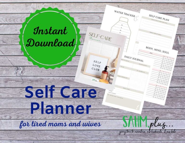 Self Care Planner and Journal Printable PDF for Tired Mom and Wife ...