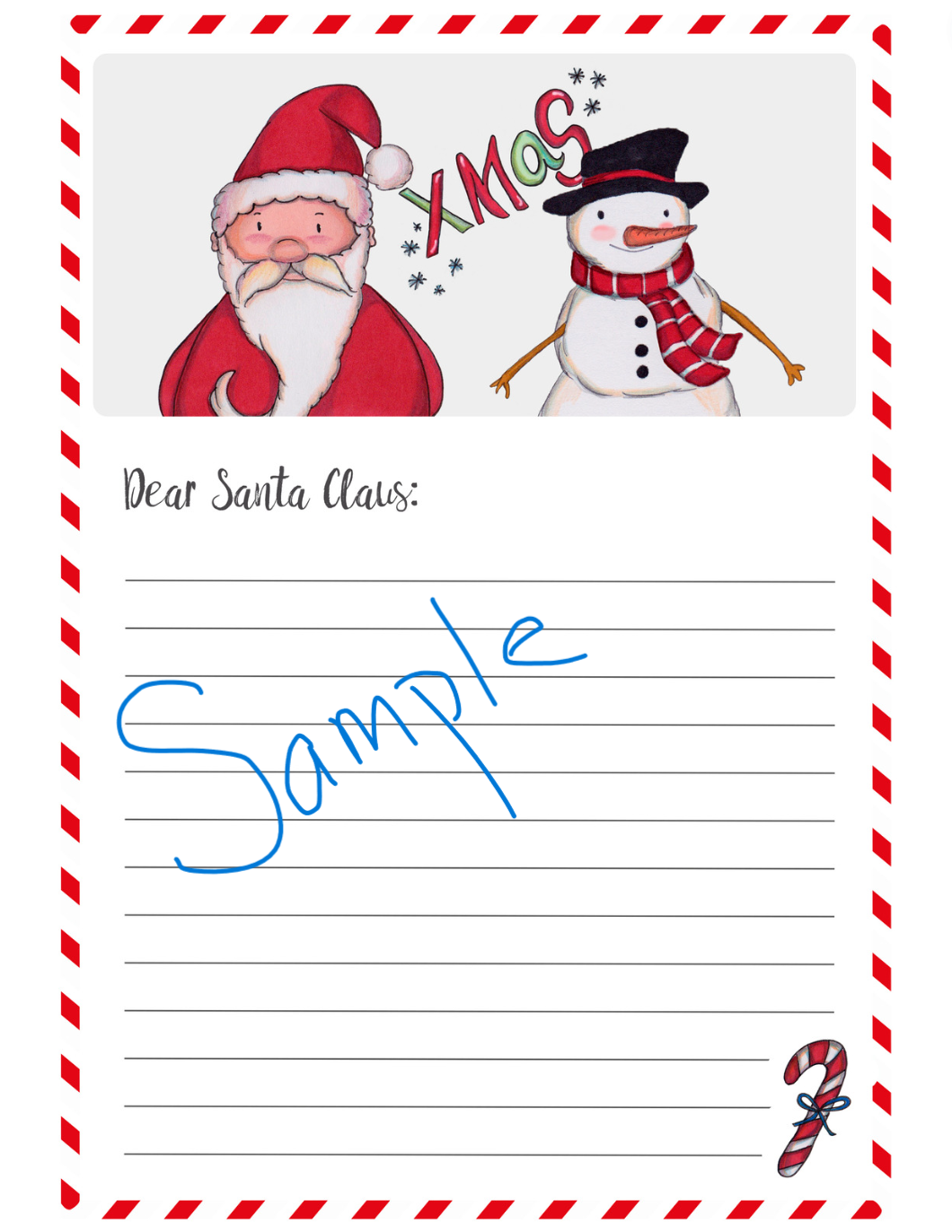 Kids Letter to Santa Printable – Available in 2 Sizes for Easy Writing ...